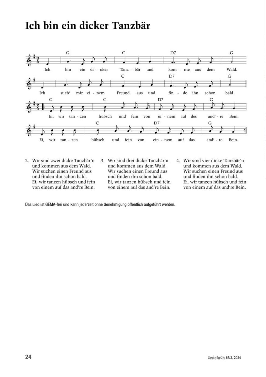 Ich bin ein dicker Tanzbär | zwiefach